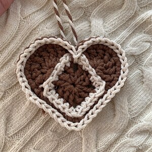 Crochet Gingerbread Heart | Christmas Ornament - Etsy