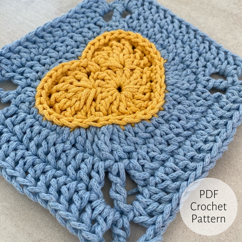 Heart Granny Square Pattern - Etsy
