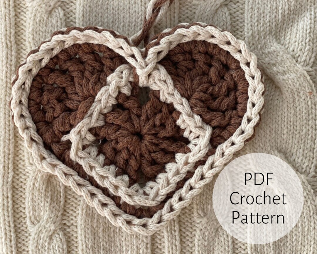 Crochet Gingerbread Heart | Christmas Ornament - Etsy