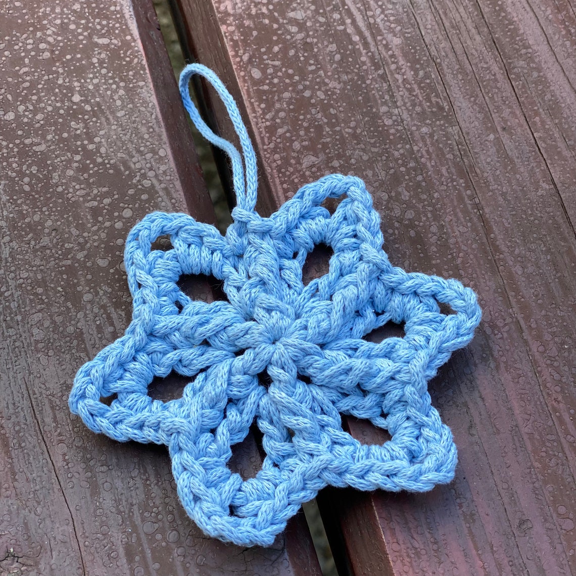 Crochet Small 6 Point Star Ornament - Etsy
