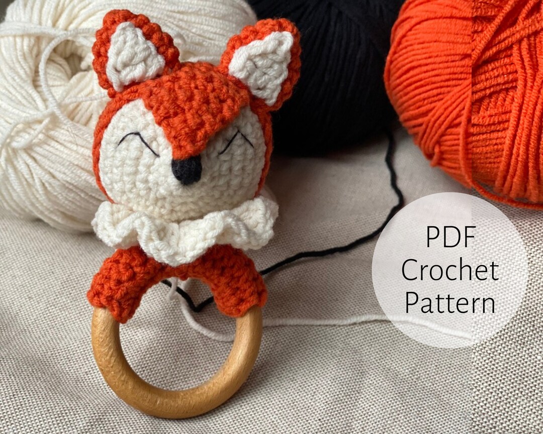 Crochet Little Fox Teether | Fox Amigurumi Pattern - Etsy