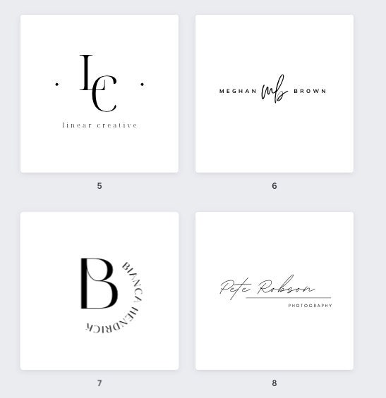 10 Minimal Logo Design Bundle, Canva Template, DIY Custom Logo Design ...