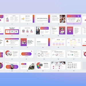 UX Portfolio Template, UX Design Template, UX Research, Powerpoint ...