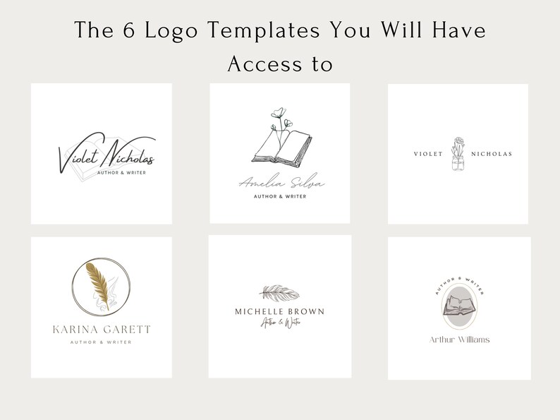 Author Logo Design, Writer Logo, Logo for Authors and Writers, Blogger ...