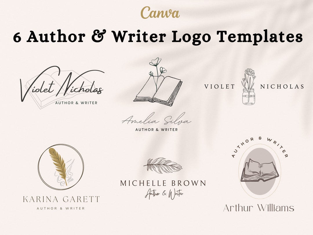 Author Logo Design, Writer Logo, Logo for Authors and Writers, Blogger ...