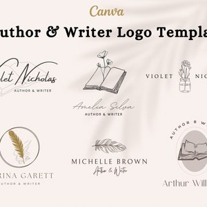 Author Logo Design, Writer Logo, Logo for Authors and Writers, Blogger ...