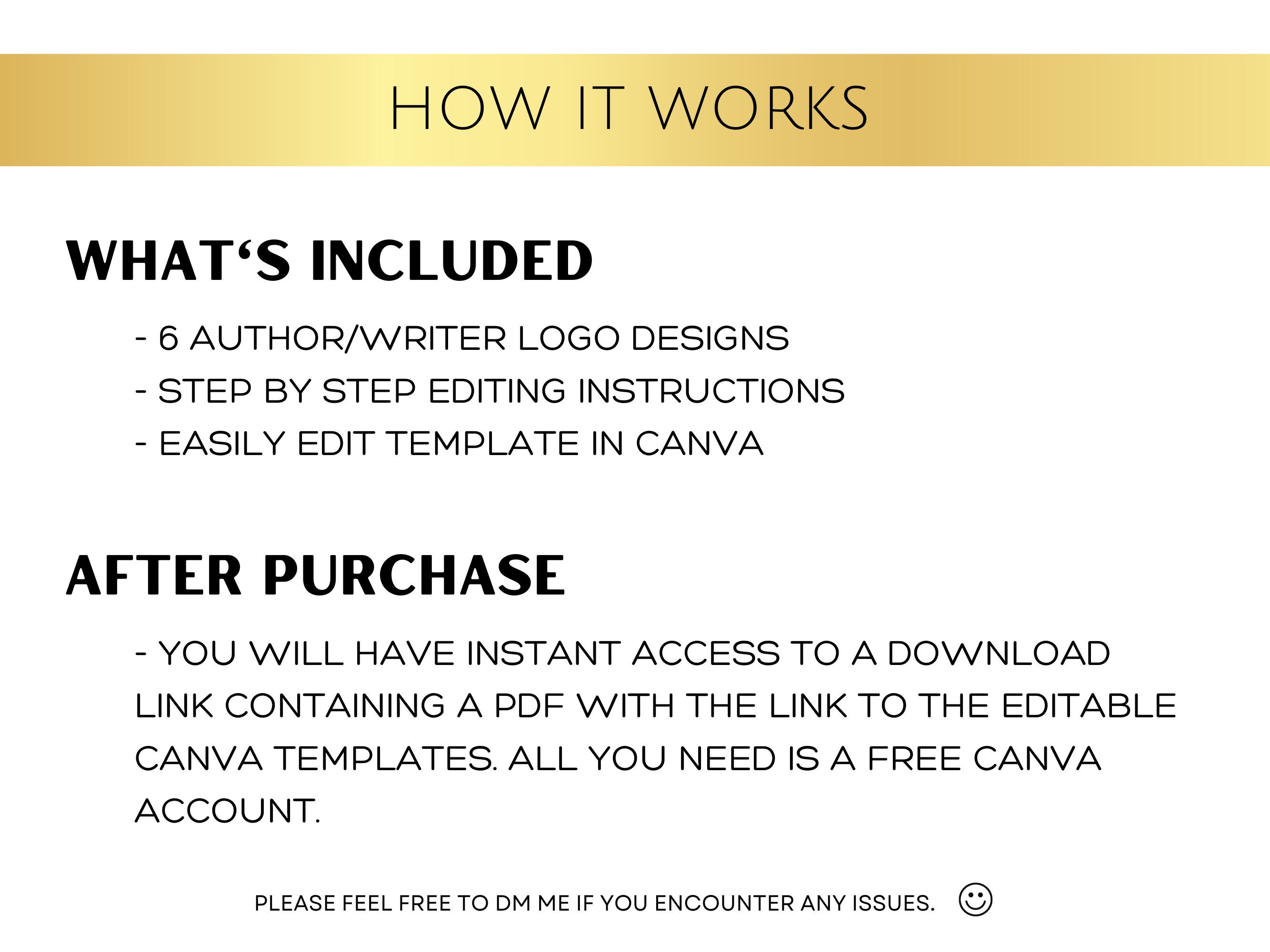 Author Logo Design, Writer Logo, Logo for Authors and Writers, Blogger ...