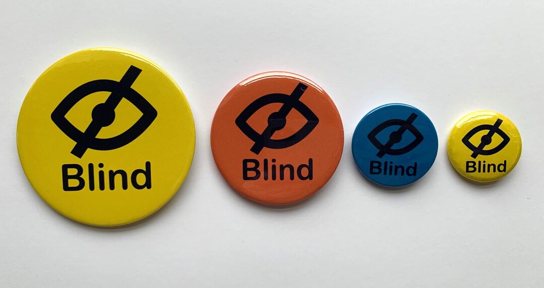 Blind Information Badge. Sight Impaired Badge - Etsy