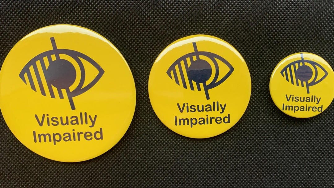 Visually Impaired Information Badge. Partially Sighted Badge - Etsy UK