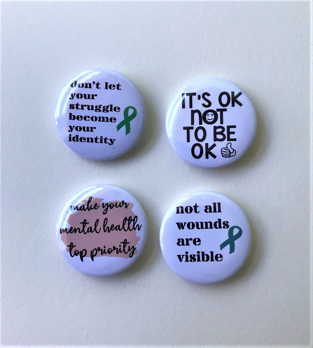 Mental Health Motivational Badges PTSD Mental Health - Etsy