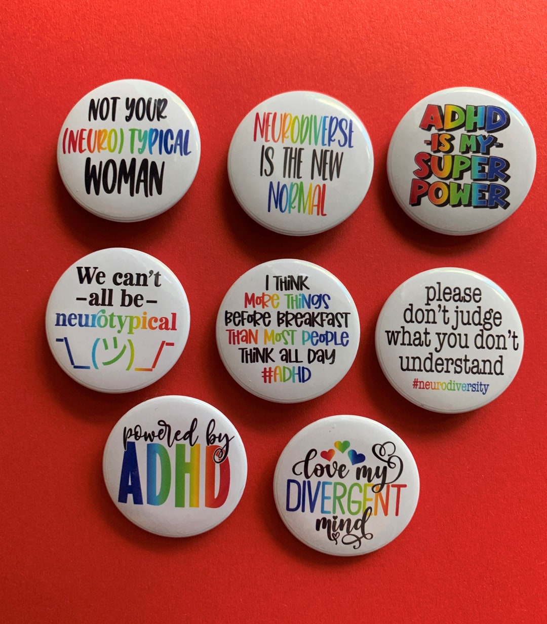 ADHD, Neurodiversity, Neurotypical Badges - Etsy UK