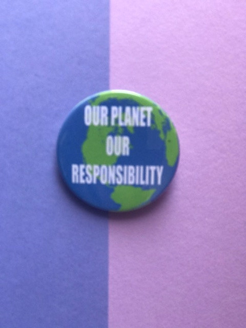 Eco, Go Green, Respect Our Earth, Smiley Earth Badge - Etsy