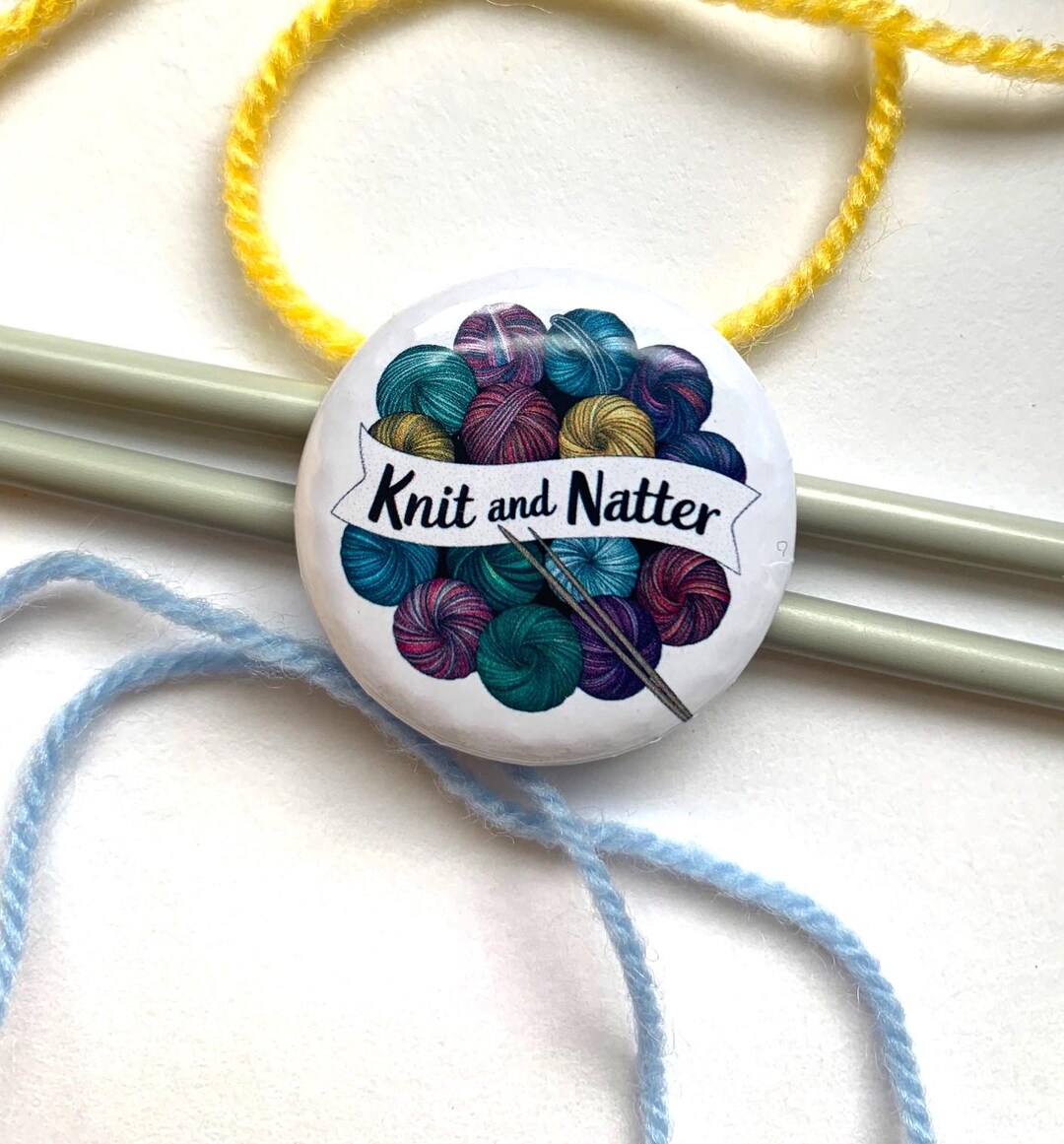 Knit and Natter Badge; for Knitting Groups, Knitting Clubs - Etsy UK