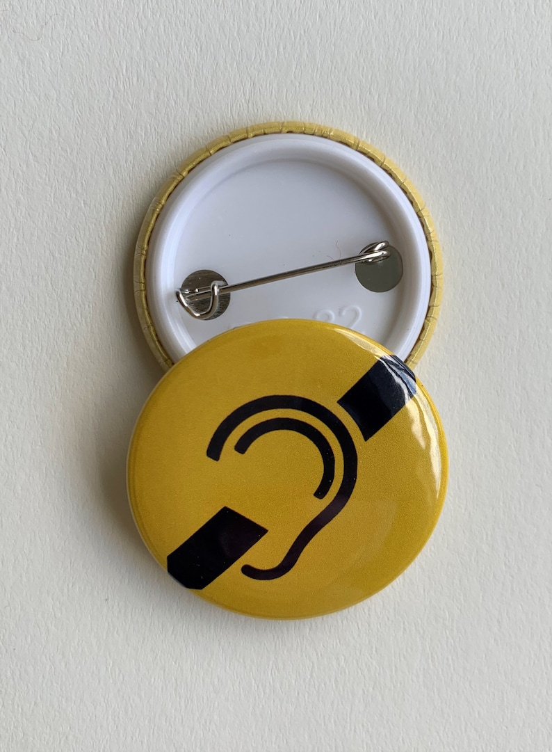 Hard of Hearing Badge, Deaf, Hearing Impaired. - Etsy