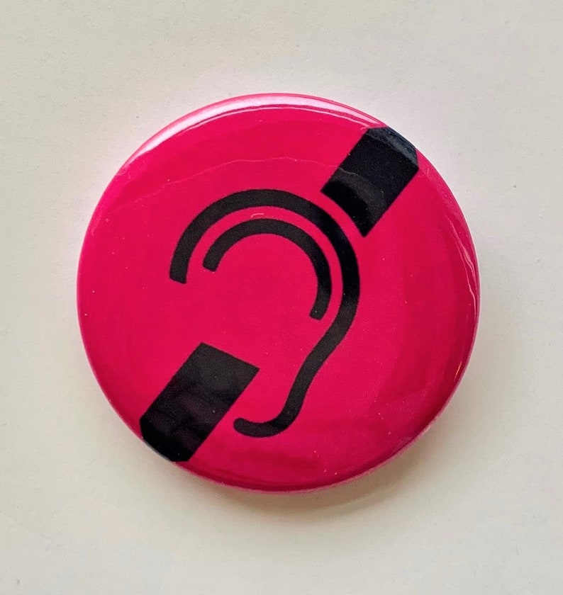 Hard of Hearing Badge, Deaf, Hearing Impaired. - Etsy