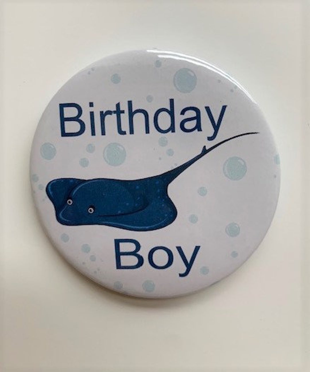 Stingray, Birthday Badge for Birthday Boy, Sea Life Lover - Etsy