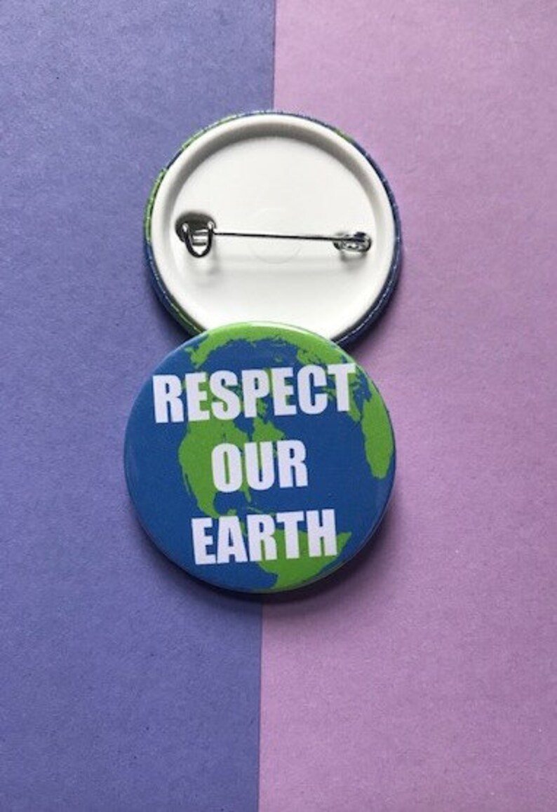 Eco, Go Green, Respect Our Earth, Smiley Earth Badge - Etsy