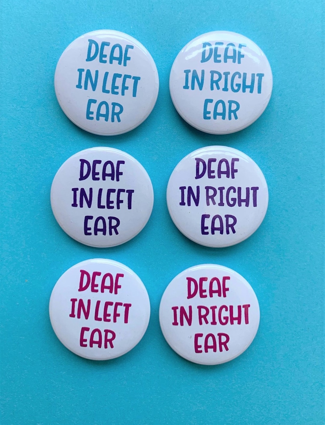 Hearing Impaired Pin Button Badge - Etsy