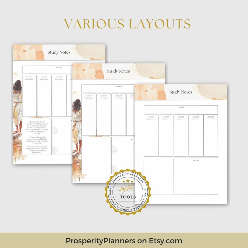 Daily Bible Study Planner | Printable Faith Journal | Christian Prayer ...