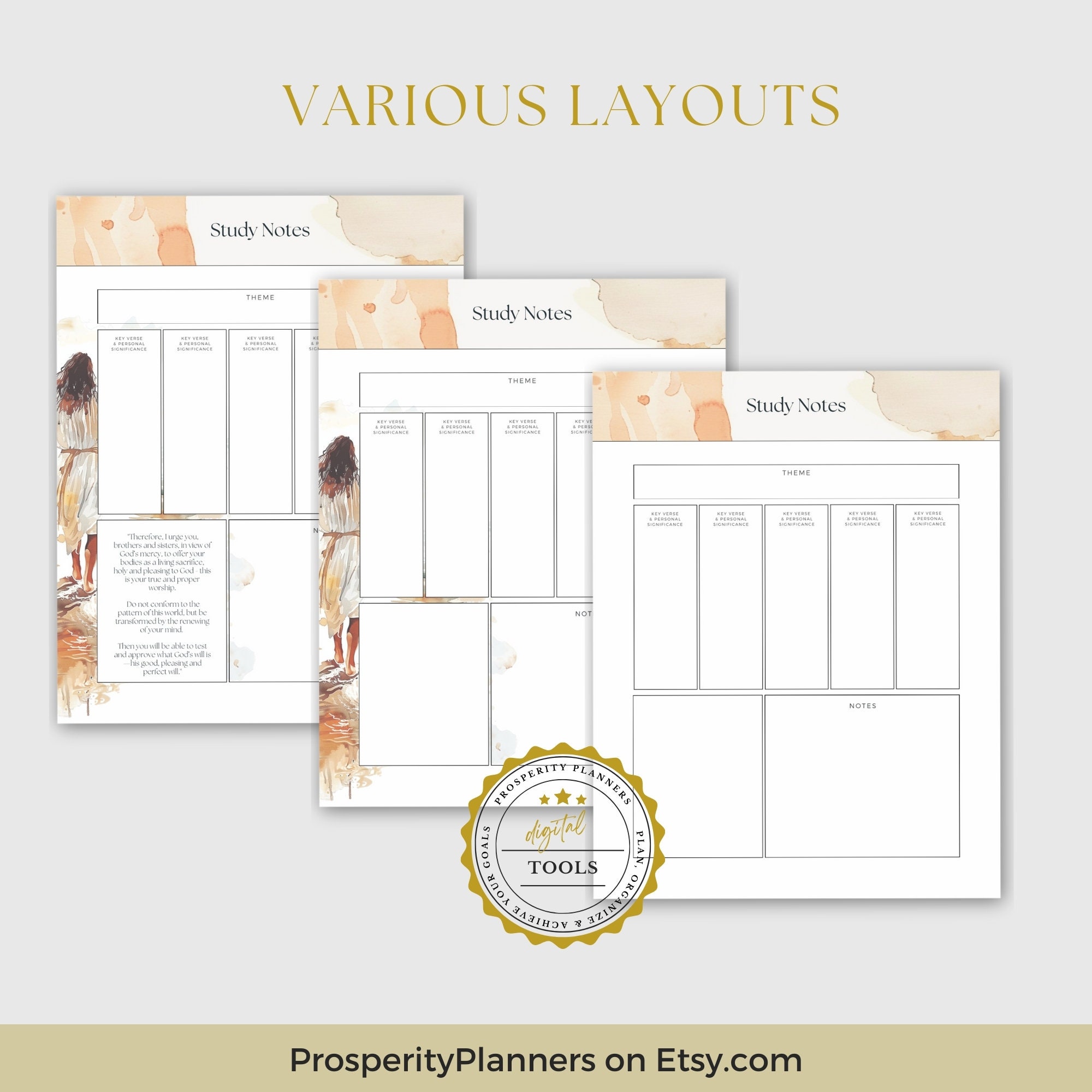 Daily Bible Study Planner | Printable Faith Journal | Christian Prayer ...