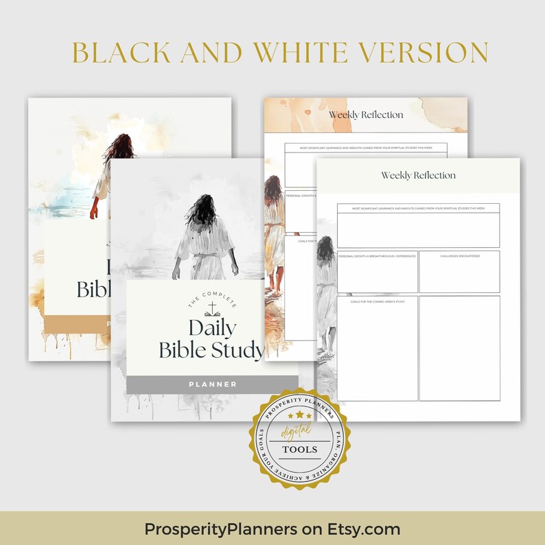 Daily Bible Study Planner | Printable Faith Journal | Christian Prayer ...