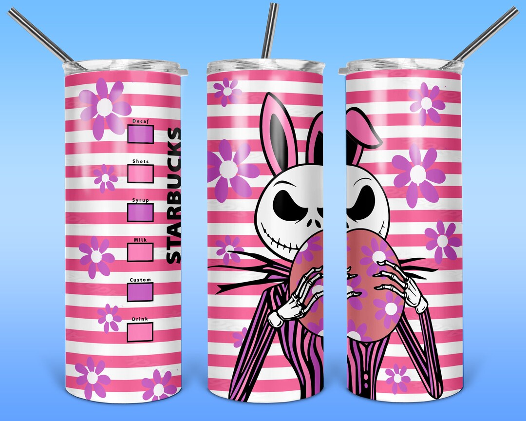 Easter Jack Skellington 20oz Skinny Full Tumbler Wrap PNG Design - Etsy