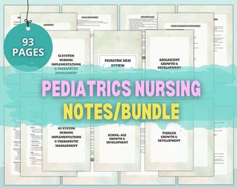 Ati Pediatrics Study Guide - Etsy
