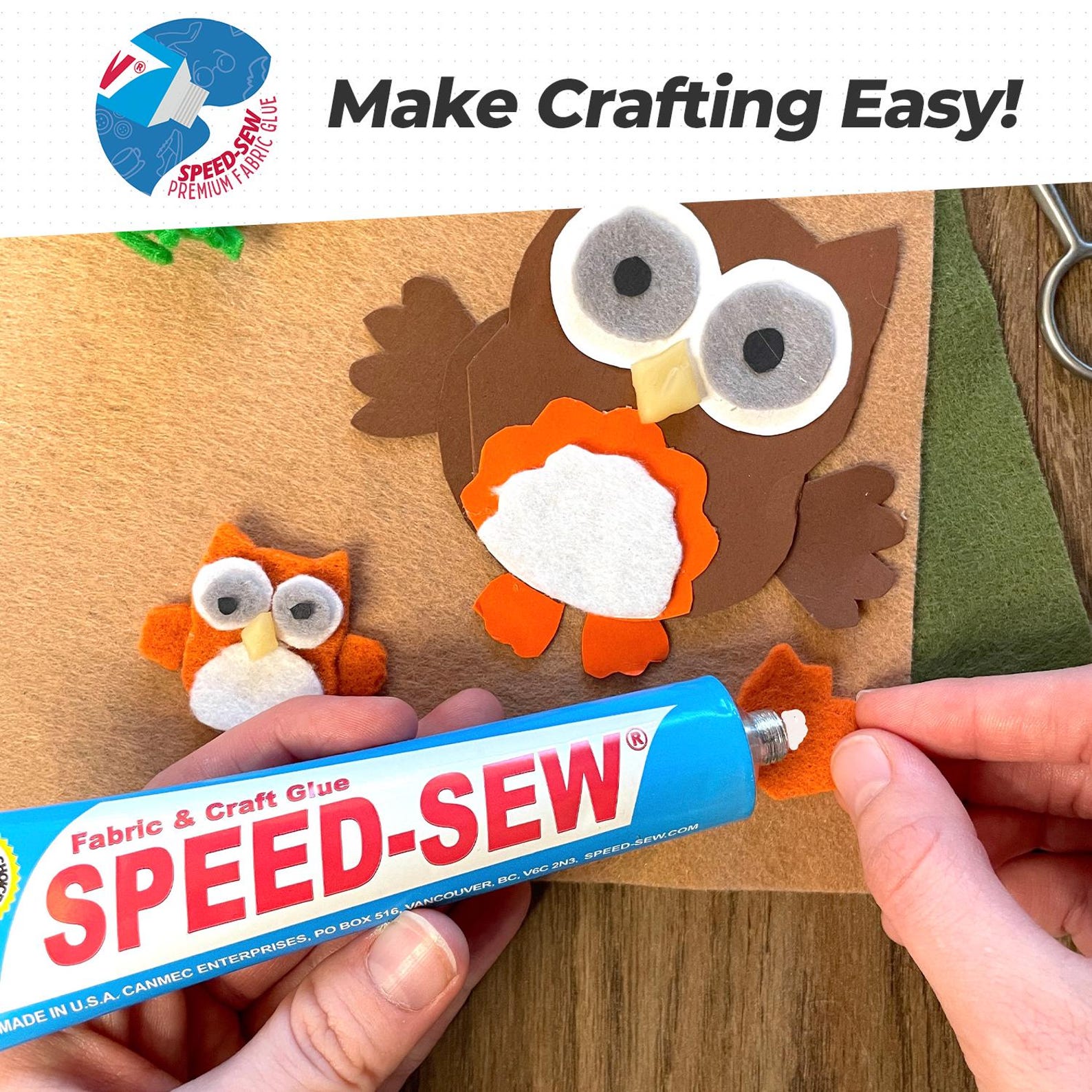 Speed-sew Fabric Glue: No Sew Adhesive for Denim, Upholstery - 12 Pack ...