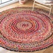 Cotton Multi-color Round Rugs Indian Handmade Cotton Round Purely Rugs ...