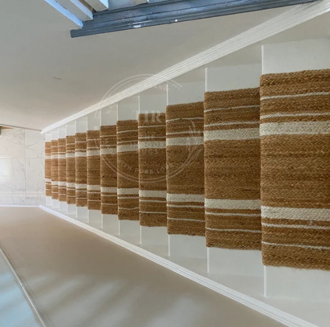 Indian Handwoven Jute Runner/ Custom Size Natural Jute Runner/ Living ...