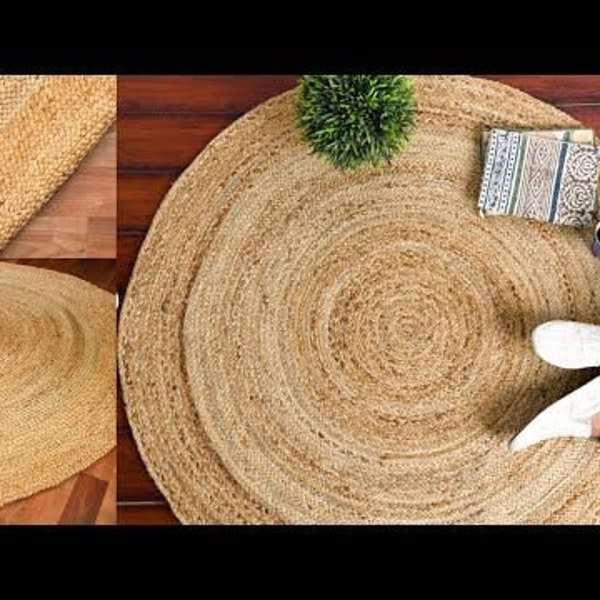 Round Jute Rug - Etsy