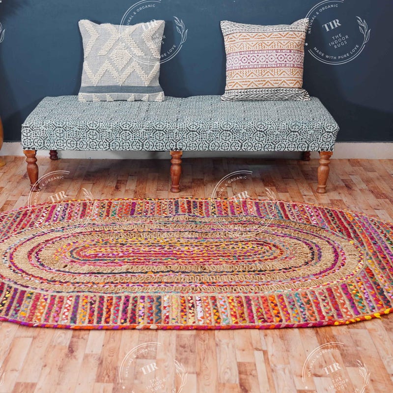 Oval Rag Rug - Etsy