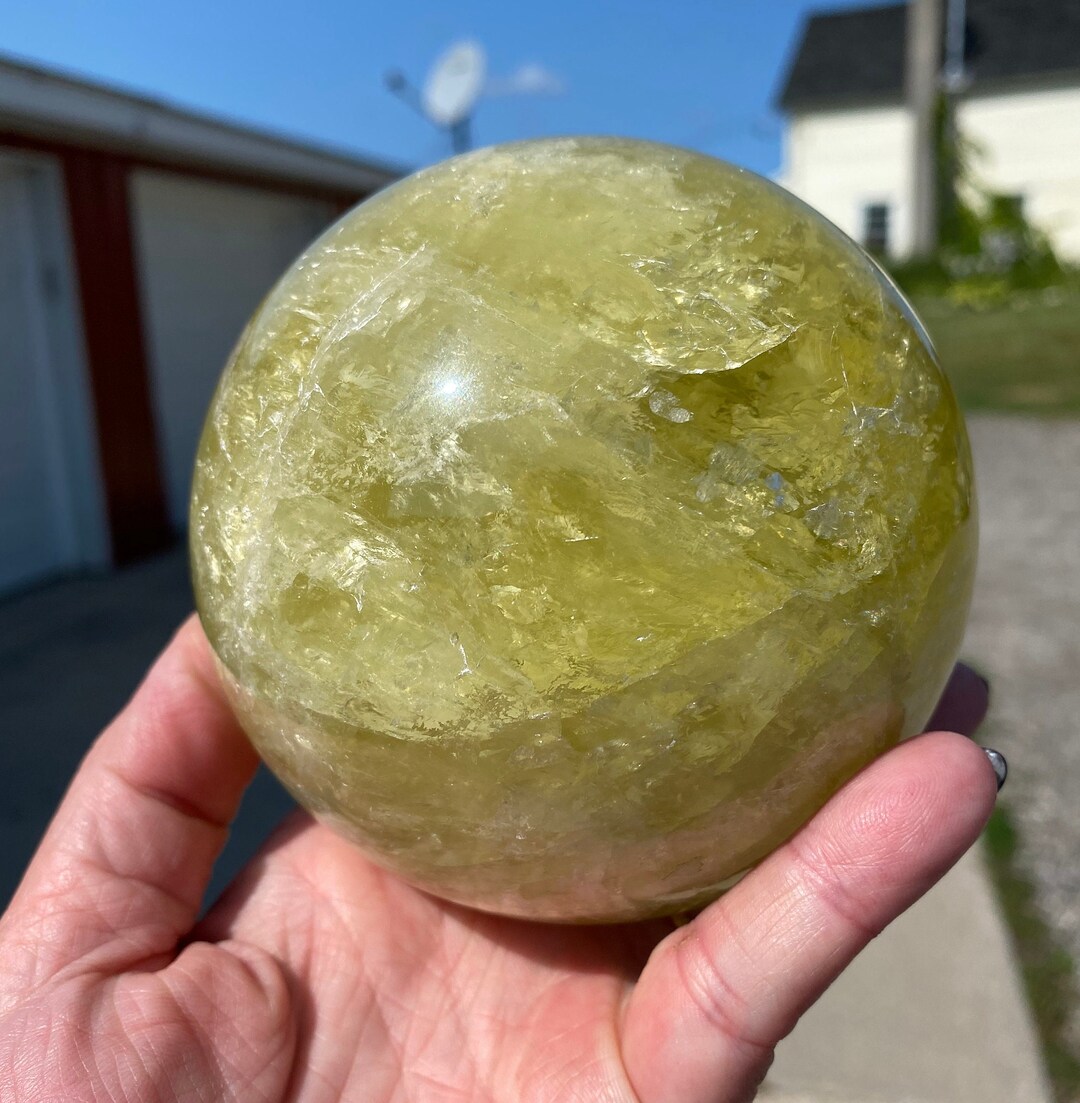 Huge Rainbow Citrine Sphere 4lbs - Etsy