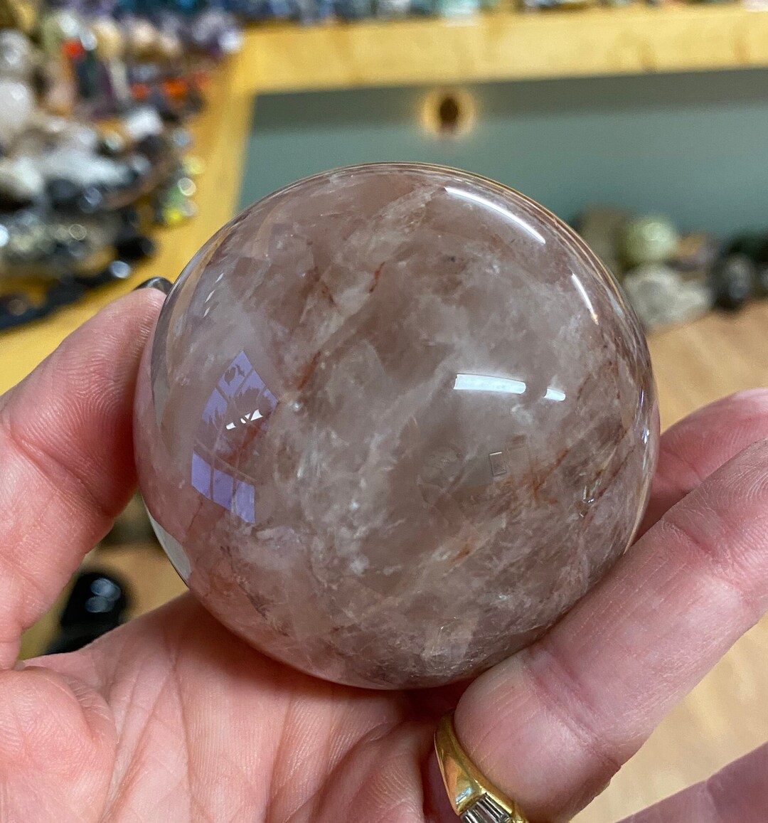 Fire Quartz Sphere/ Red Hematoid Sphere 1lb W Stand - Etsy
