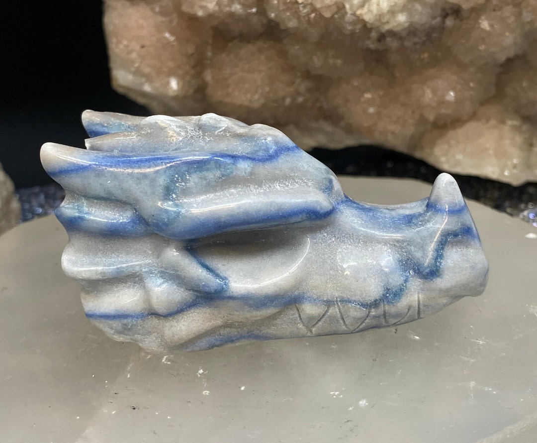 Blue Adventurine Dragon - Etsy