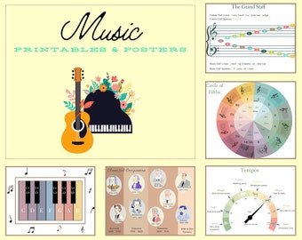Set of 8 Music Teaching Printable Handouts / Posters - Etsy UK