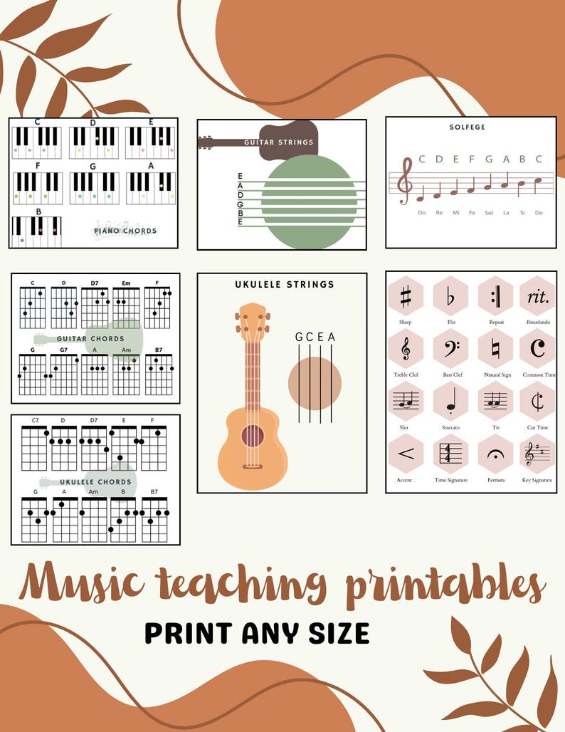 16 Best Music Theory Posters - Printable Bundle - Etsy