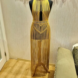 Macrame Dress, Silver Macrame Dress, Gold Macrame Dress, Festival ...