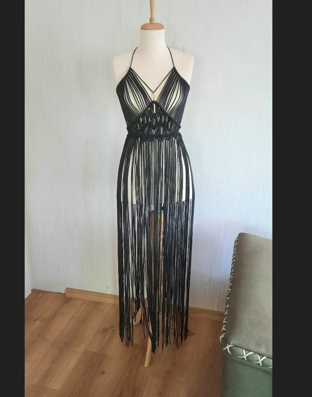 Macrame Dress, Festival Outfit, Rave Outfit, Bridesmaid Dress, Macrame ...