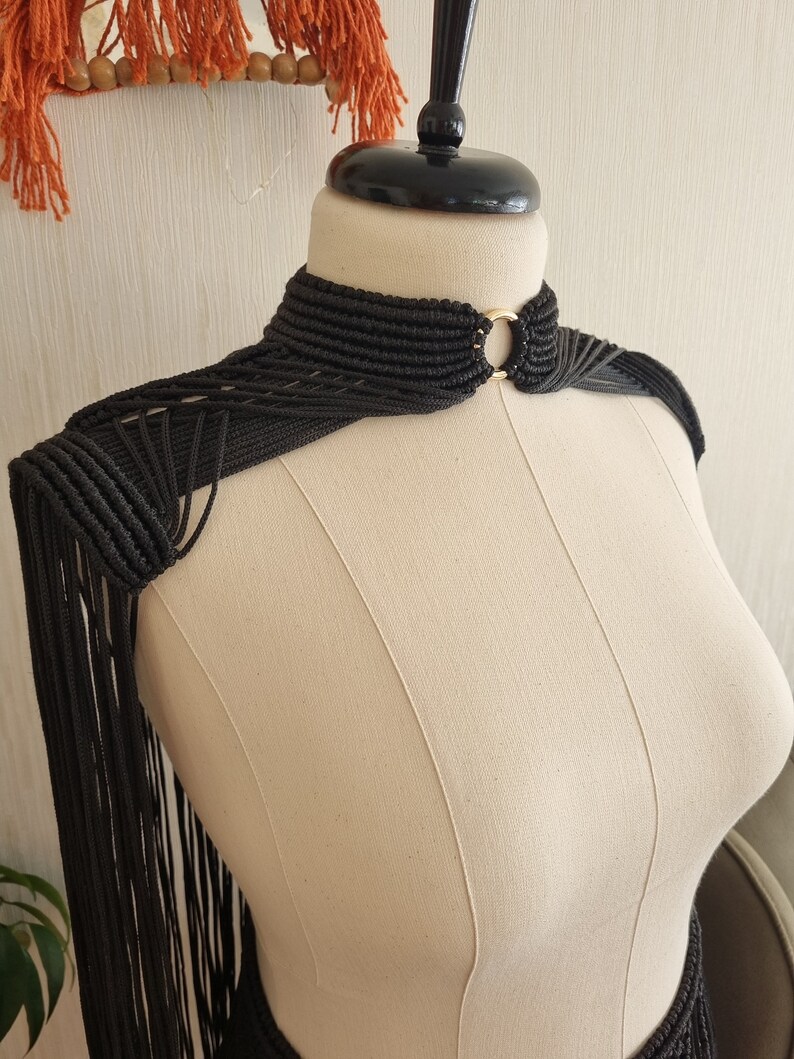 Festival Epaulettes, Macrame Shoulder Piece, Macrame Top, Festival ...
