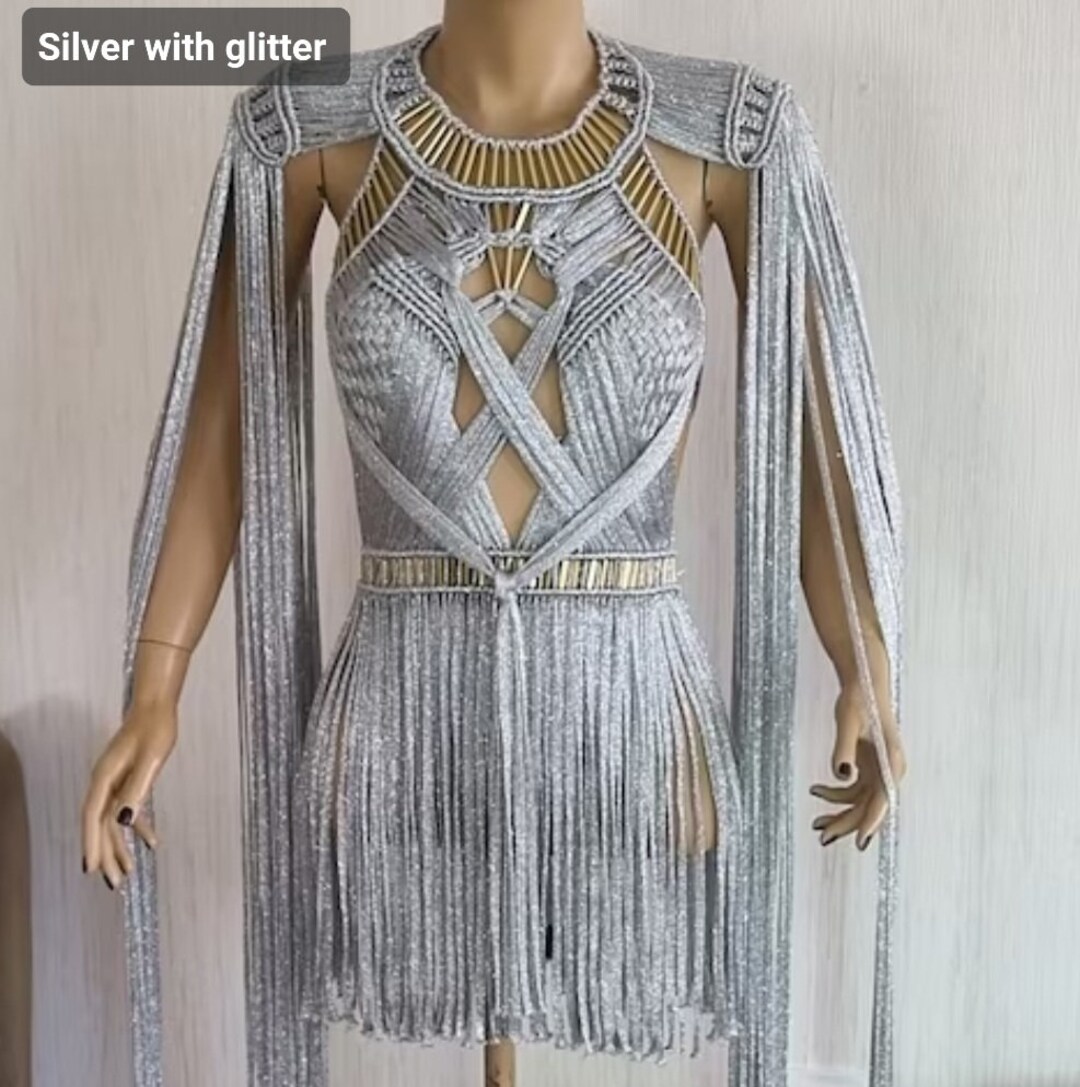 Macrame Outfit, Macrame Clothing, Cleopatra Costume, Macrame Dress ...
