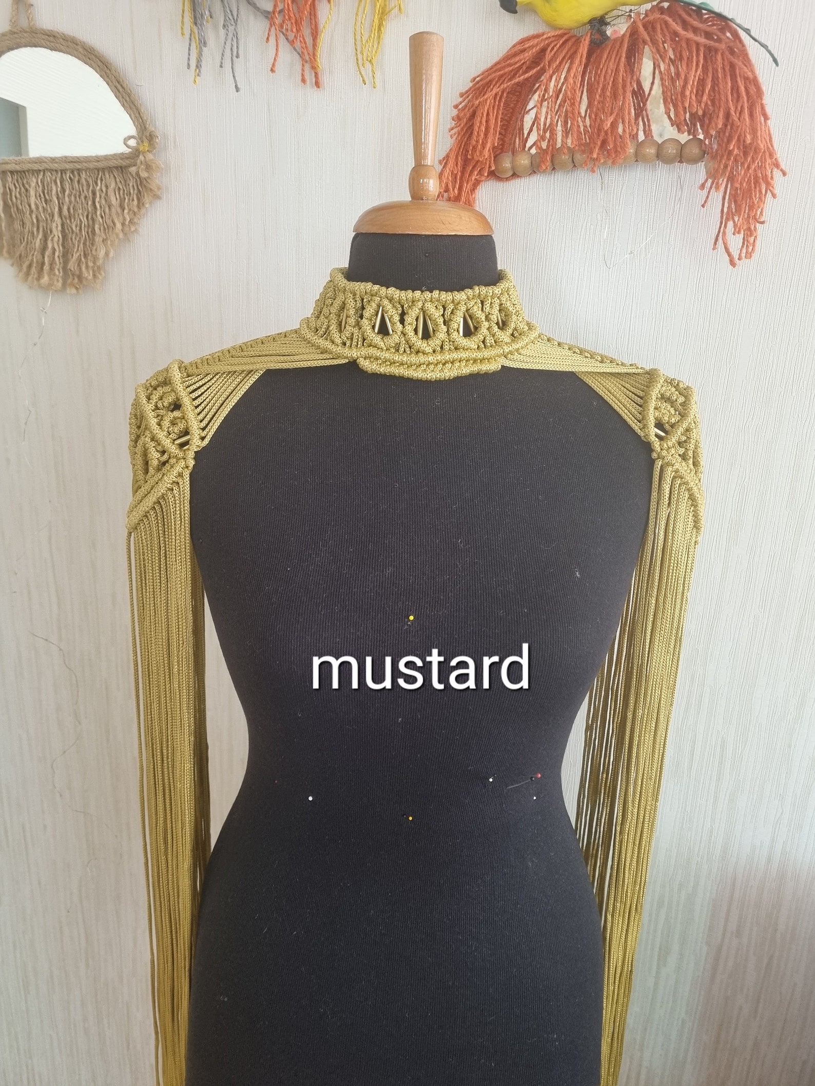 Macrame Shoulder Piece, Festival Epaulettes, Festival Outfit, Birthday ...