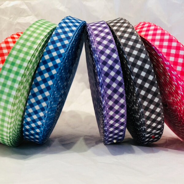 Pink Gingham Ribbon - Etsy