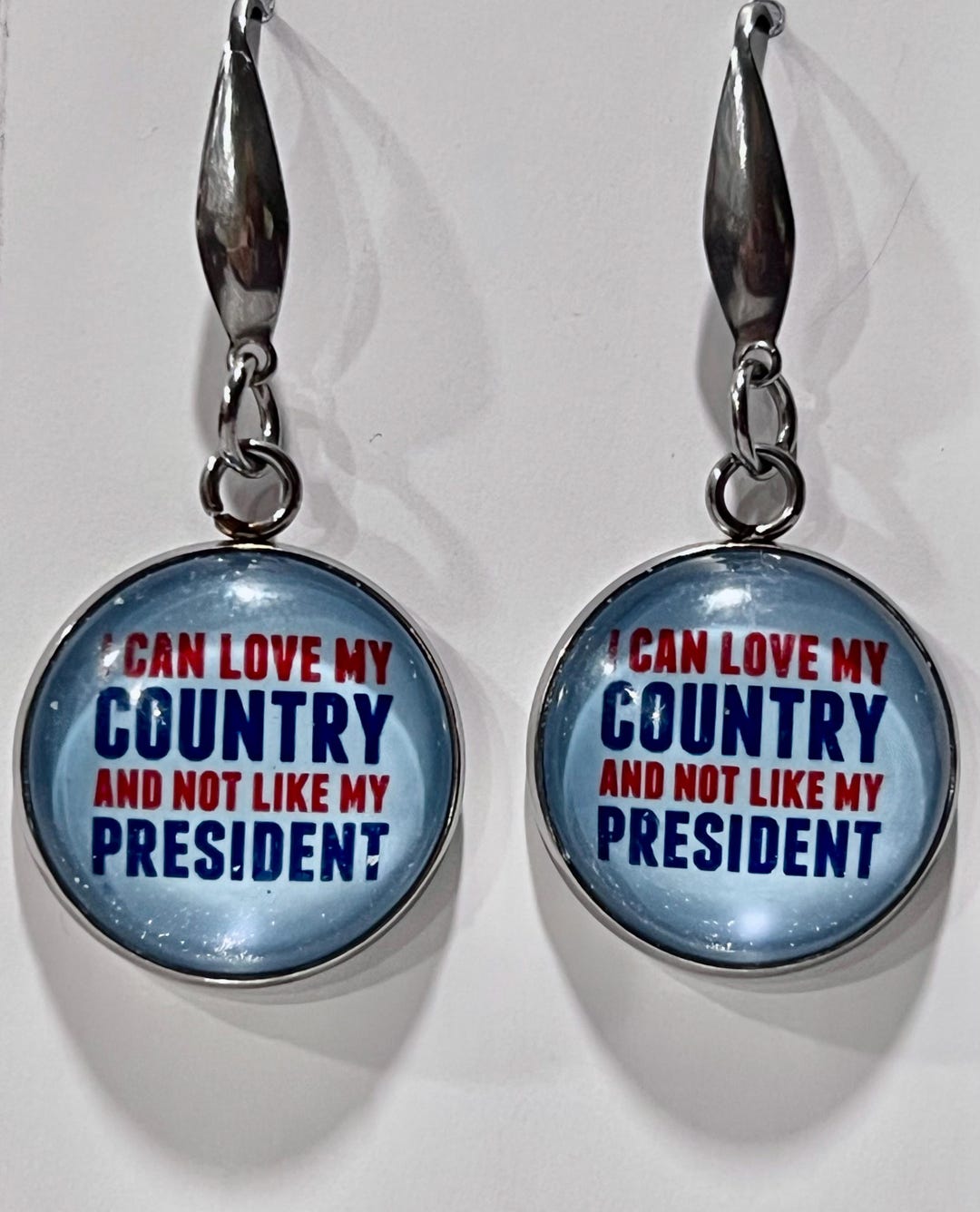 Anti Trump Dangle Earrings: Political Statement Jewelry - Etsy
