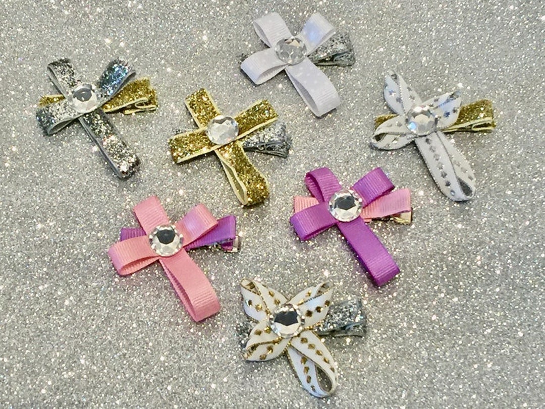 Christian Cross Hair Clip, Church Hair Clip,christmas Hair Clip, Easter ...