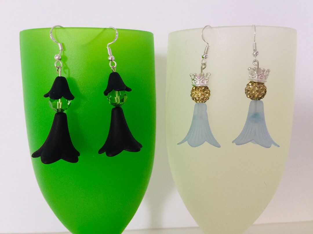 Wicked Earrings Elphie Earrings Witch Earrings Glinda - Etsy