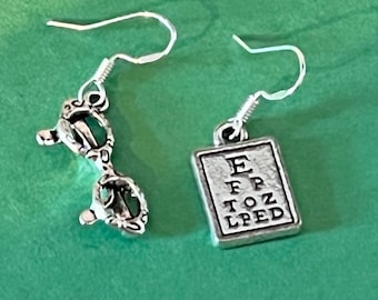 Eyechart Eye Chart Stud Earrings-eye Doctor Gifts-optometrist Optometry ...