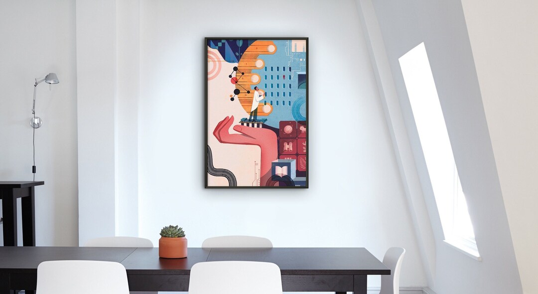 Microchip Computer Science Futuristic Program Code Art - Etsy