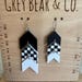 Racing Earrings, Black and White Checkered Flag Earrings, Arrow Acrylic ...