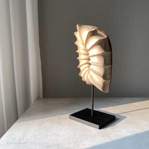 Hand-carved Abstract Wooden Sculpture Walnut Art for Modern Decor - Etsy